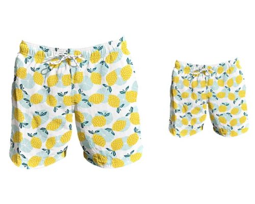 Matching Swim Trunks - Lemon - Tiny Tots Kids
